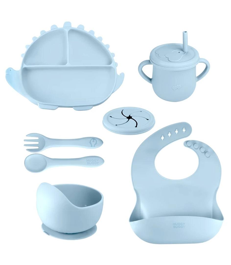 سرویس غذاخوری سیلیکونی 8تکه طرح دایناسور هاگی باگی HUGGY BUGGY (در ...